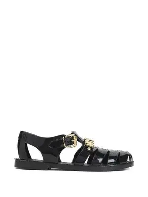 Moschino Gold Tone Sandals For Women