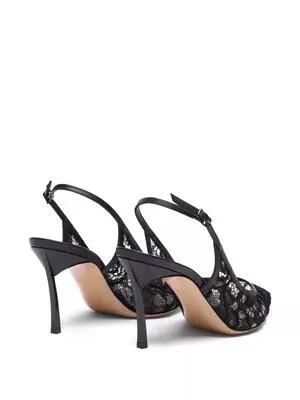 Casadei Chantilly Blade Lace Heel Pumps