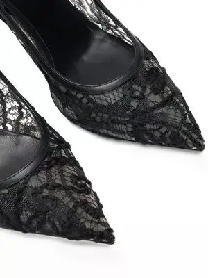 Casadei Chantilly Blade Lace Heel Pumps