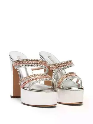 Casadei Patty Andromeda Embellished Platform Sandals
