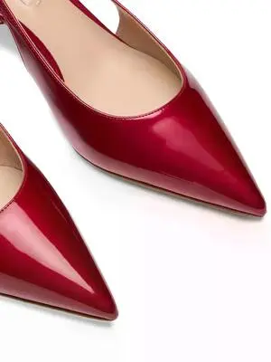 Casadei Julia Destalonados Buckle Strap Pumps - Red