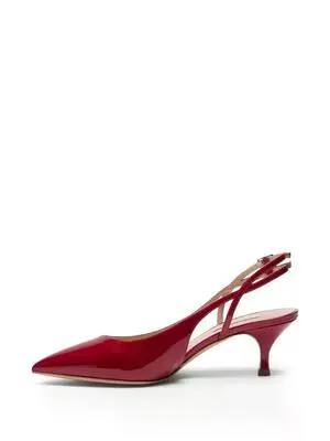 Casadei Julia Destalonados Buckle Strap Pumps - Red
