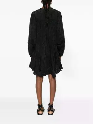 Isabel Marant Étoile Zame Dress Embroidered Cotton And Silk Blend