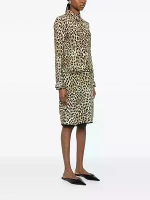 N°21 Leopard-print Ruffled Dress - Neutrals