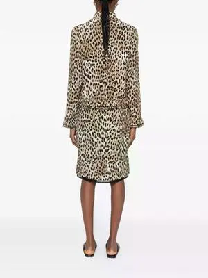 N°21 Leopard-print Ruffled Dress - Neutrals