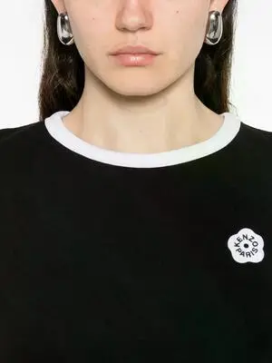 Kenzo Embroidered-flower T-shirt - Black