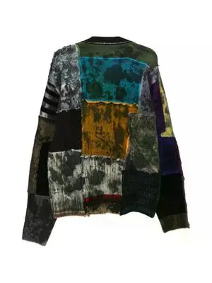 PAURA Gwendal Patchwork Buttoned Cardigan