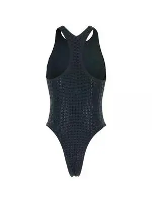 VENUJA Embellished Halterneck Beachwear - Black