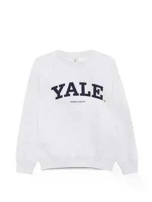 Sporty & Rich Letter Crewneck Sweatshirt - Grey