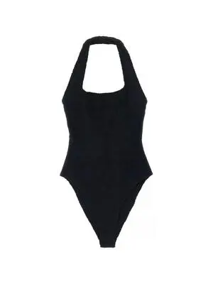 Hunza G Sandy Crinkle One Piece Swimsuit - Black