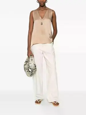 Antonelli Firenze Angelica V-neck Blouse - Neutrals