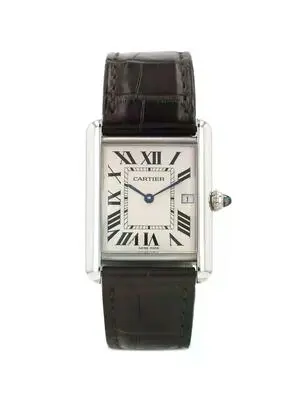 CARTIER Tank Roman Numerals 30mm Watch - Brown