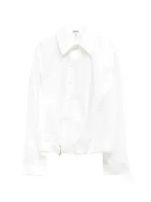 Loewe Draped Cotton Shirt - White