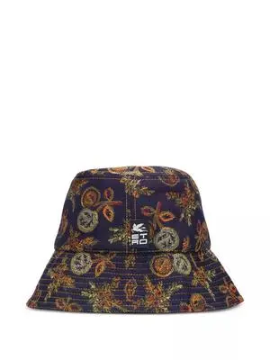 Etro Floral-print Bucket Hat - Blue