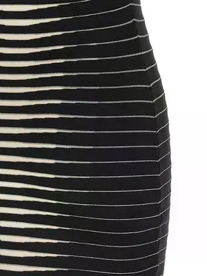 Elisabetta Franchi Striped-pattern Chain-strap Midi Dress