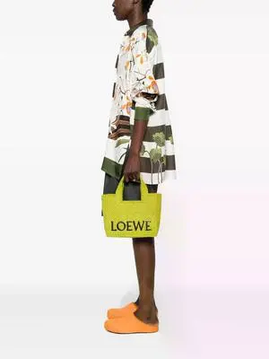 Loewe Small Raffia Tote Bag - Green