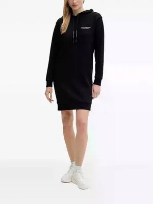 Armani Exchange Drawstring Hooded Mini Dress