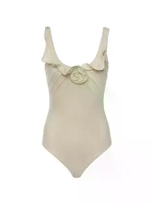 Magda Butrym Floral Swimsuit - Neutrals