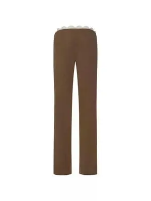 Magda Butrym Lace-trim Trousers - Brown