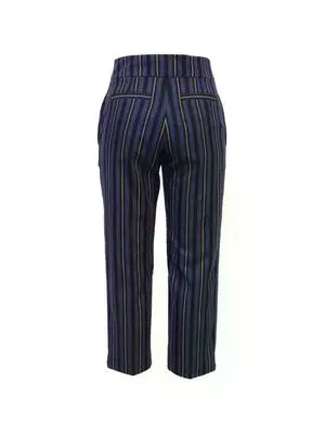 Burberry Striped Cropped Trousers