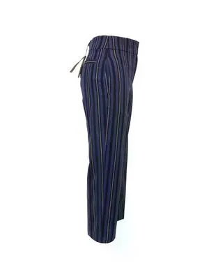 Burberry Striped Cropped Trousers