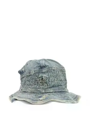 Kapital Textured Distressed Bucket Hat - Blue