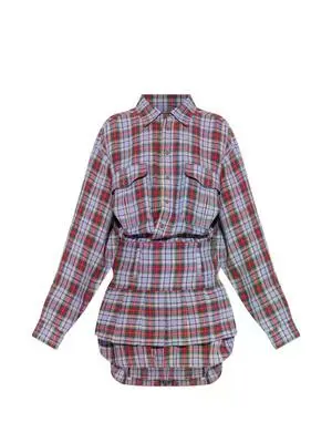 VIVIENNE WESTWOOD Checked Buttoned Mini Dress