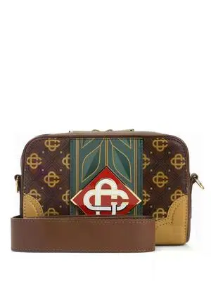 Casablanca Monogram Cross Body Bag - Brown