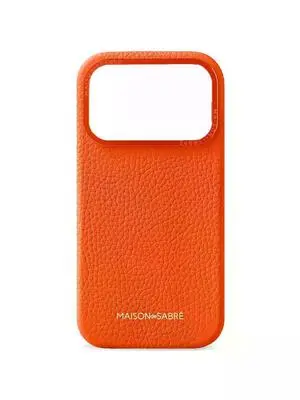 MAISON DE SABRE Leather Iphone 17 Pro Case - Orange