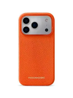 MAISON DE SABRE Leather Iphone 17 Pro Case - Orange
