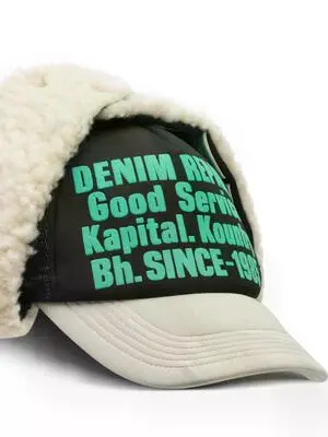 Kapital Printed Faux-fur Hat - Black