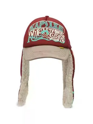 Kapital Graphic Shearling Hat - Red