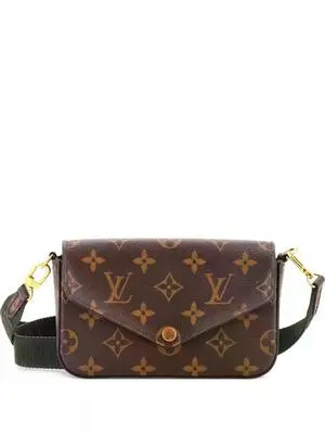 LOUIS VUITTON Felicie Strap & Go Handbag Monogram Canvas Crossbody Bag - Brown