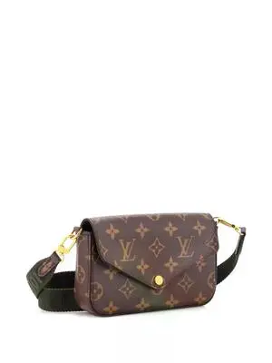 LOUIS VUITTON Felicie Strap & Go Handbag Monogram Canvas Crossbody Bag - Brown