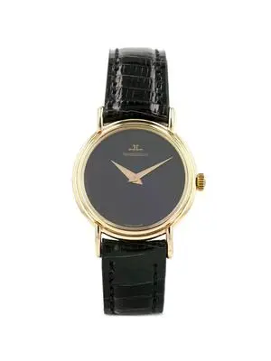 JAEGER-LECOULTRE 1970 28mm Calf Leather Watch - Black