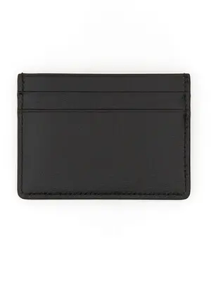 JIL SANDER Leather Card Holder - Black