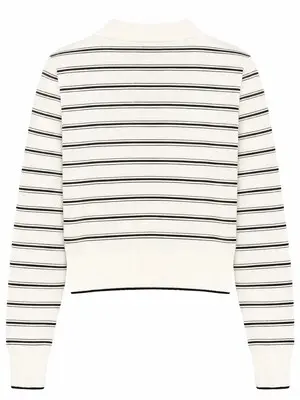 A.p.c. Striped Cardigan With Polo Collar - Multicolour