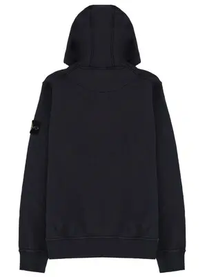 Stone Island Hooded Sweatshirt With Logo - Blue