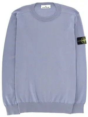 Stone Island Jersey With Logo - Blue