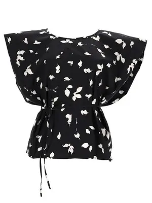 ALYSI Sleeveless Top With Ribbon - Black
