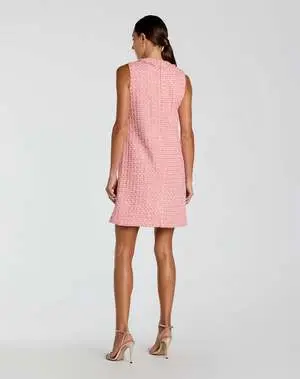Mac Duggal Boucle Sleeveless Mini Dress