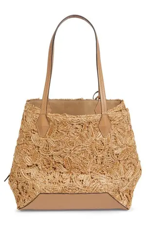 JIMMY CHOO Diamond Raffia Tote