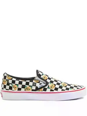 Valentino Garavani X Vans Checkerboard-print Slip-on Sneakers - Black