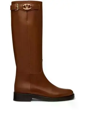 Valentino Garavani 30mm Vlogo The Bold Edition Boots - Brown