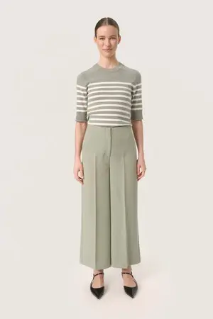 SOAKED IN LUXURY Corinne High-waisted Culotte Trousers
