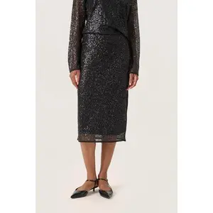 SOAKED IN LUXURY Sladea Sequined Midi Skirt