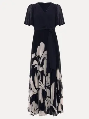 PHASE EIGHT Abigail Floral Print Maxi Wrap Dress - Navy