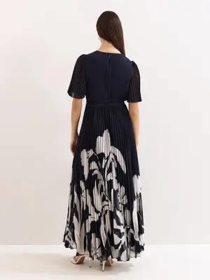 PHASE EIGHT Abigail Floral Print Maxi Wrap Dress - Navy