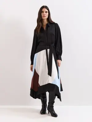 PHASE EIGHT Samalie Satin Hanky Dress