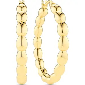 SIF JAKOBS JEWELLERY Goccia Cerchi Pianura Hoop Earrings - 18k Gold Plated